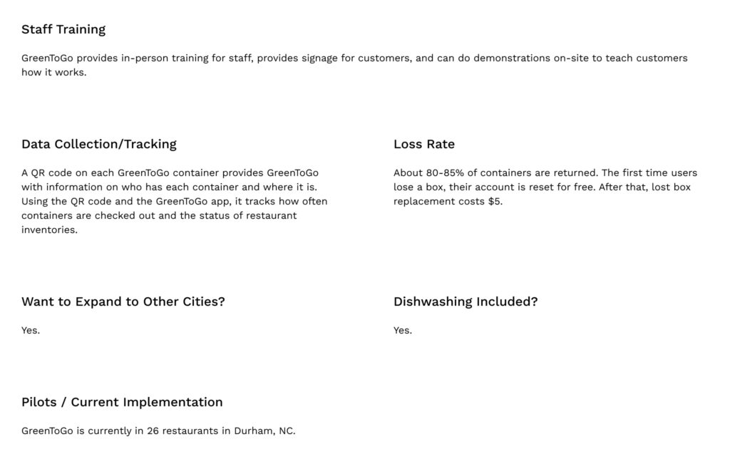 GreenToGo: Reusables Case Study